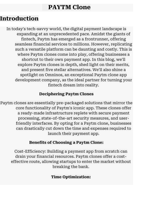 PAYTM Clone | PDF