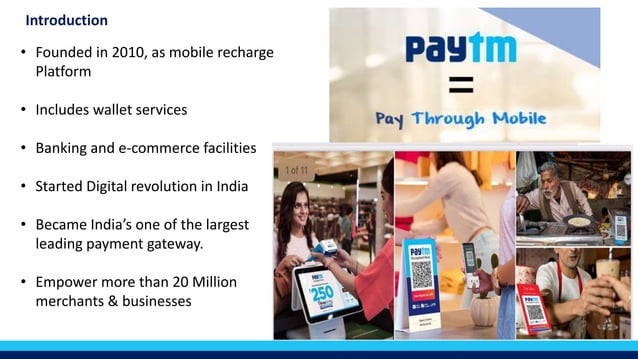 Presentation on Paytm mobile application | PPTX | Credit Cards | Personal Debt