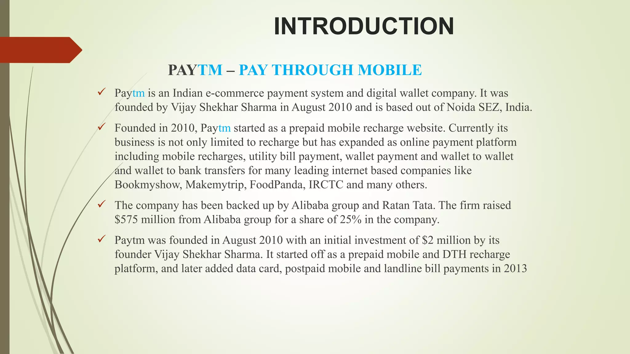 Case Study on PAYTM | PPTX