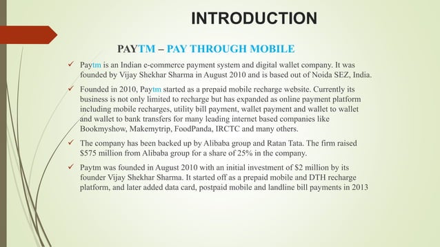 Case Study on PAYTM | PPTX