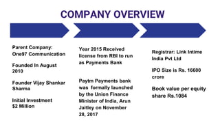 Paytm IPO valuation | PPT