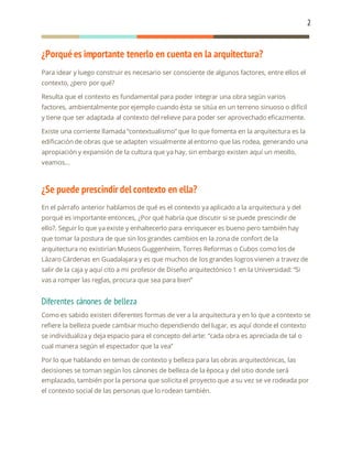 El contexto en la arquitectura | DOCX