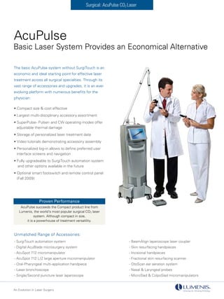 AcuPulse Co2 Laser with SurgiTouch Automation System | PDF | Robotics ...