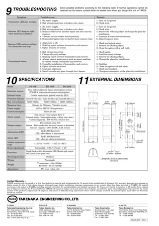 Takex PB-200F Instruction Manual | PDF