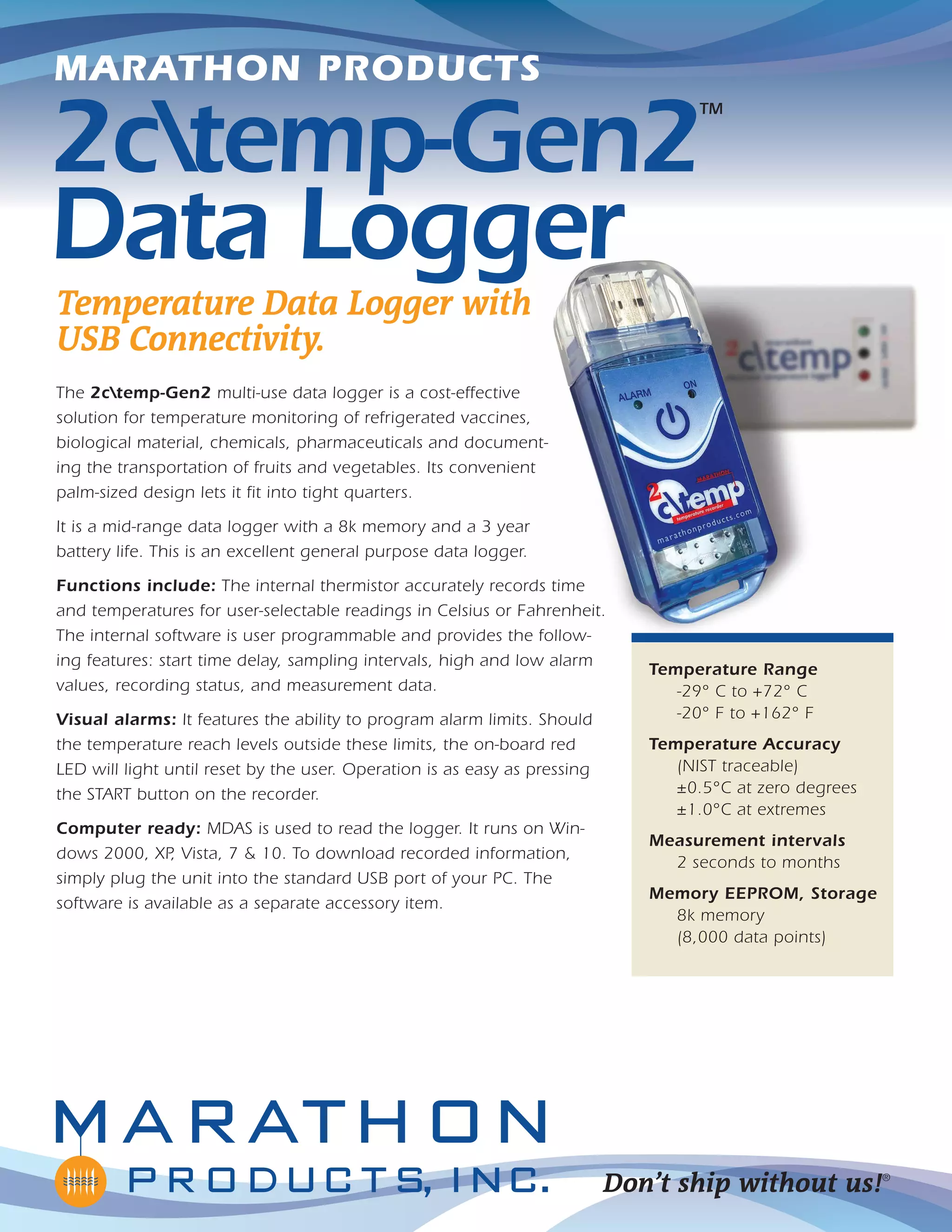 Temperature Data Logger With USB Connectivity | PDF