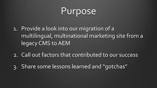 Pitneybowes.com: A multinational, multilingual AEM launch | PPT
