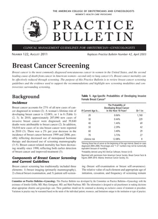 Breast Cancer Screening | PDF