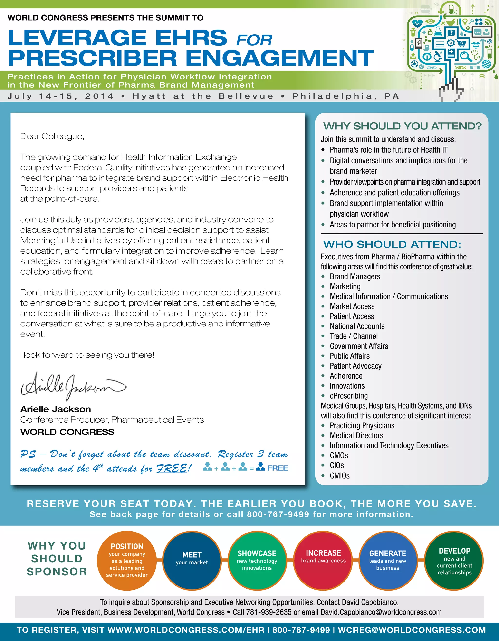 The World Congress Summit - Leverage EHRs for Prescriber Engagement | PDF