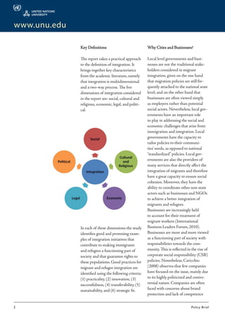 Migrant and Refugee Integration in Global Cities: The Role of Cities ...