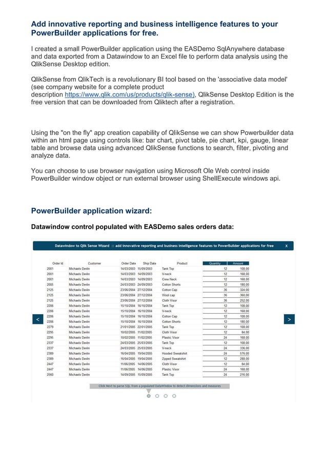 PowerBuilder to Qlik Sense Dashboard | PDF