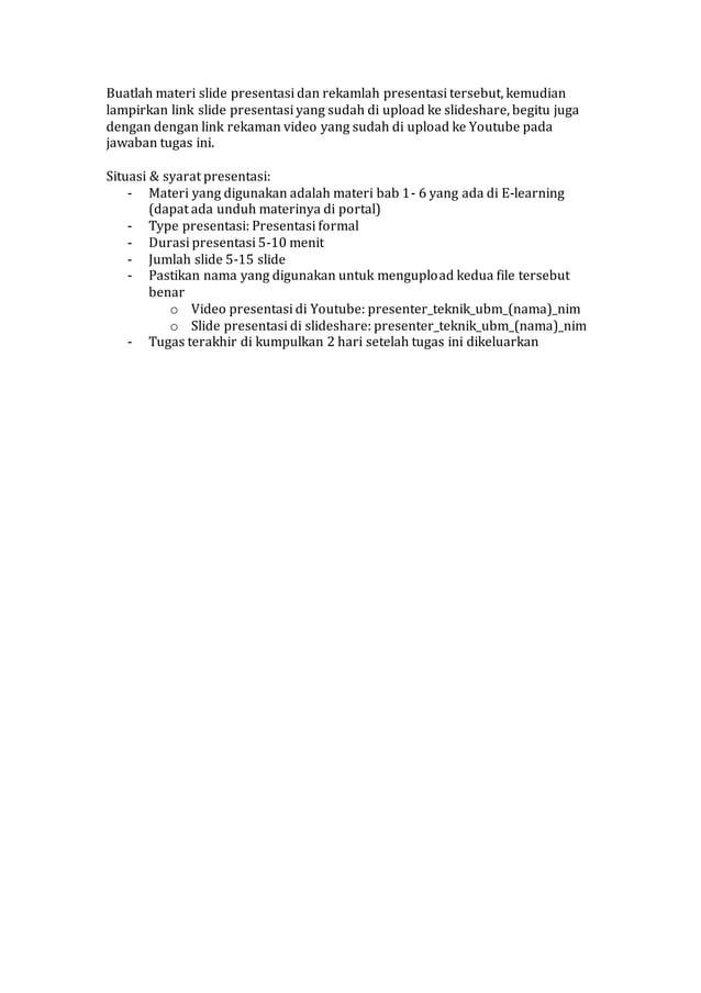 Pb4 mat+tugas presentasi upload youtube & slideshare | PDF