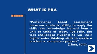 Performance-based Assessment 2023 | PPTX | Standardized Testing ...