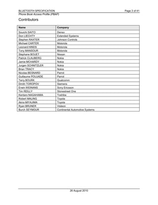 Blutooth profile | PDF | Operating Systems | Computer Software and Applications