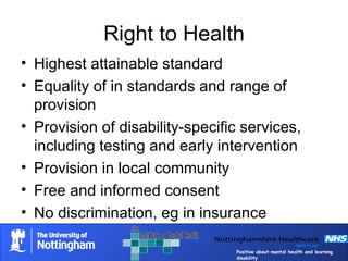 Peter Bartlett The right to the highest attainable standard of Mental ...