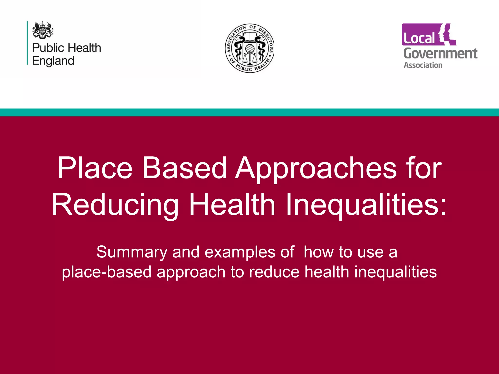 Place-based approaches for reducing health inequalities | ODP