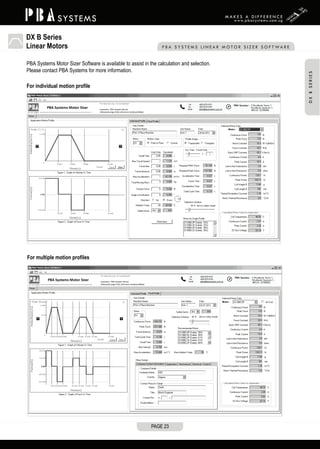 DX B Ironless Linear Motor - PBASystems | PDF