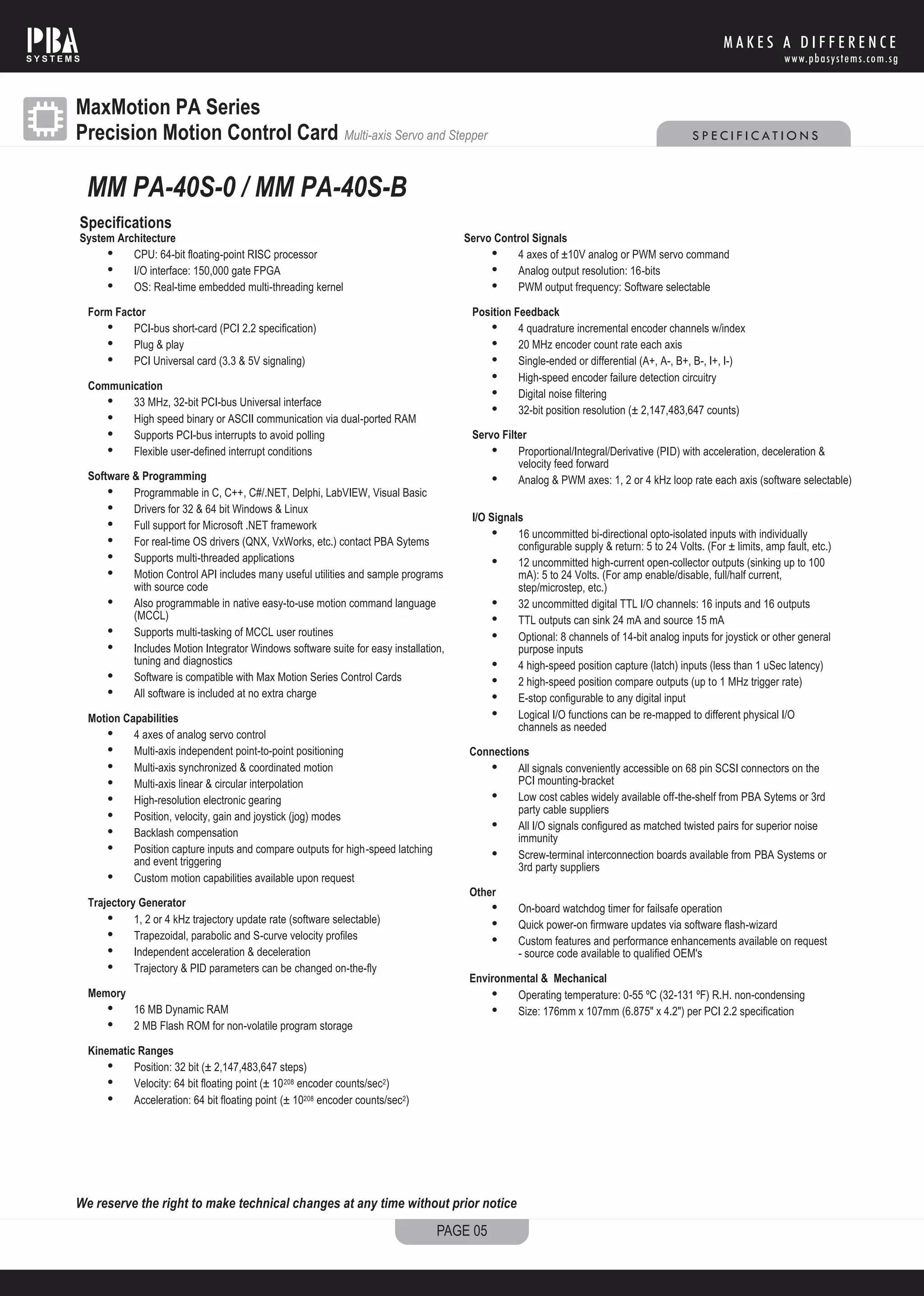 High-performance PC-based multi-axis motion control cards | PPT