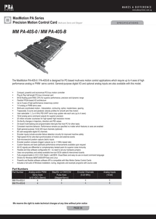 High-performance PC-based multi-axis motion control cards | PPT