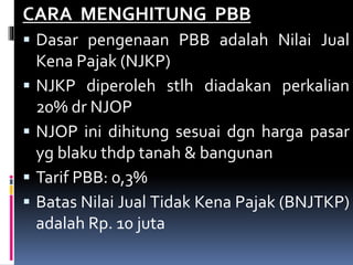 SOSIALISASI PAJAK BUMI DAN BANGUNAN (PBB) | PPTX