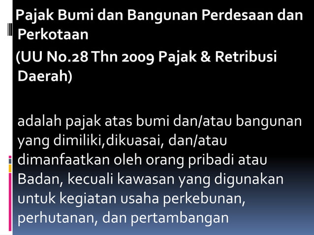 SOSIALISASI PAJAK BUMI DAN BANGUNAN (PBB) | PPTX