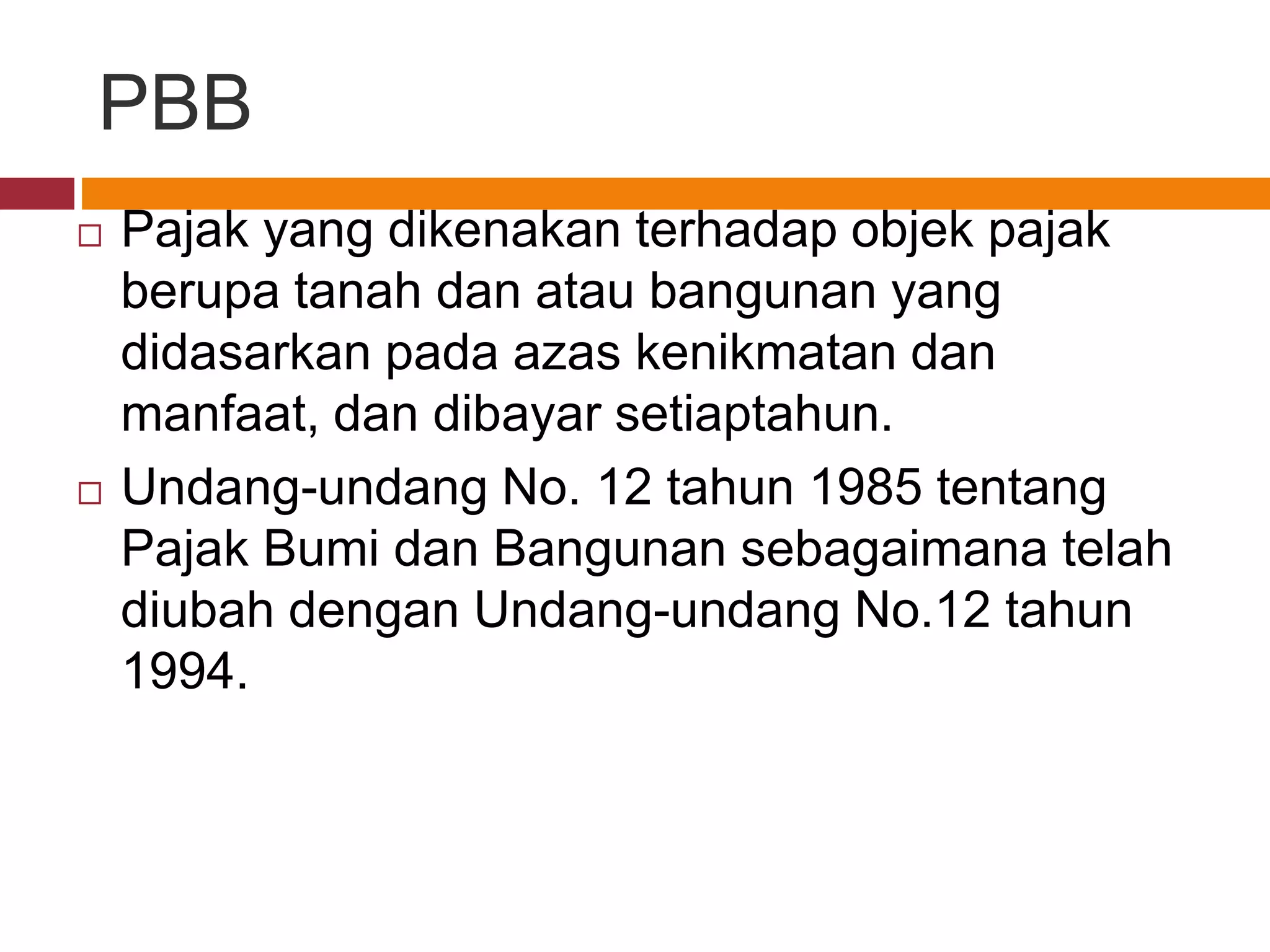 PBB, Bea Materai, dan Tantangan Pemungutan | PPTX