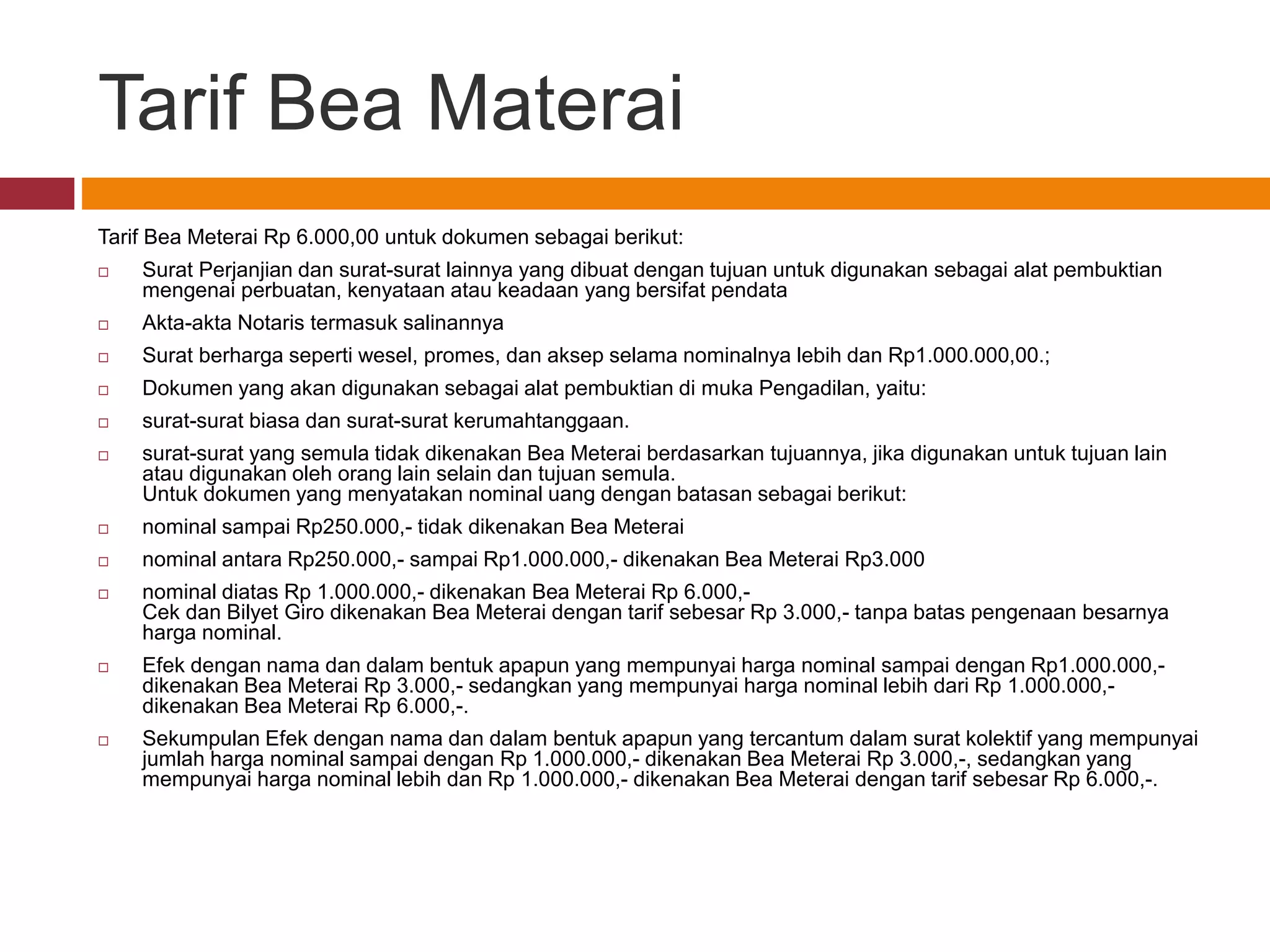 PBB, Bea Materai, dan Tantangan Pemungutan | PPTX