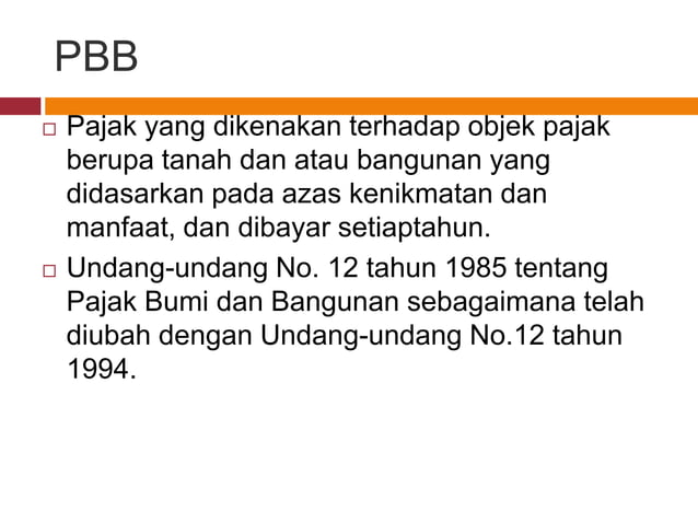 PBB, Bea Materai, dan Tantangan Pemungutan | PPTX