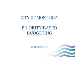 Priority-based Budgeting | PDF