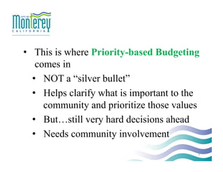 Priority-based Budgeting | PDF