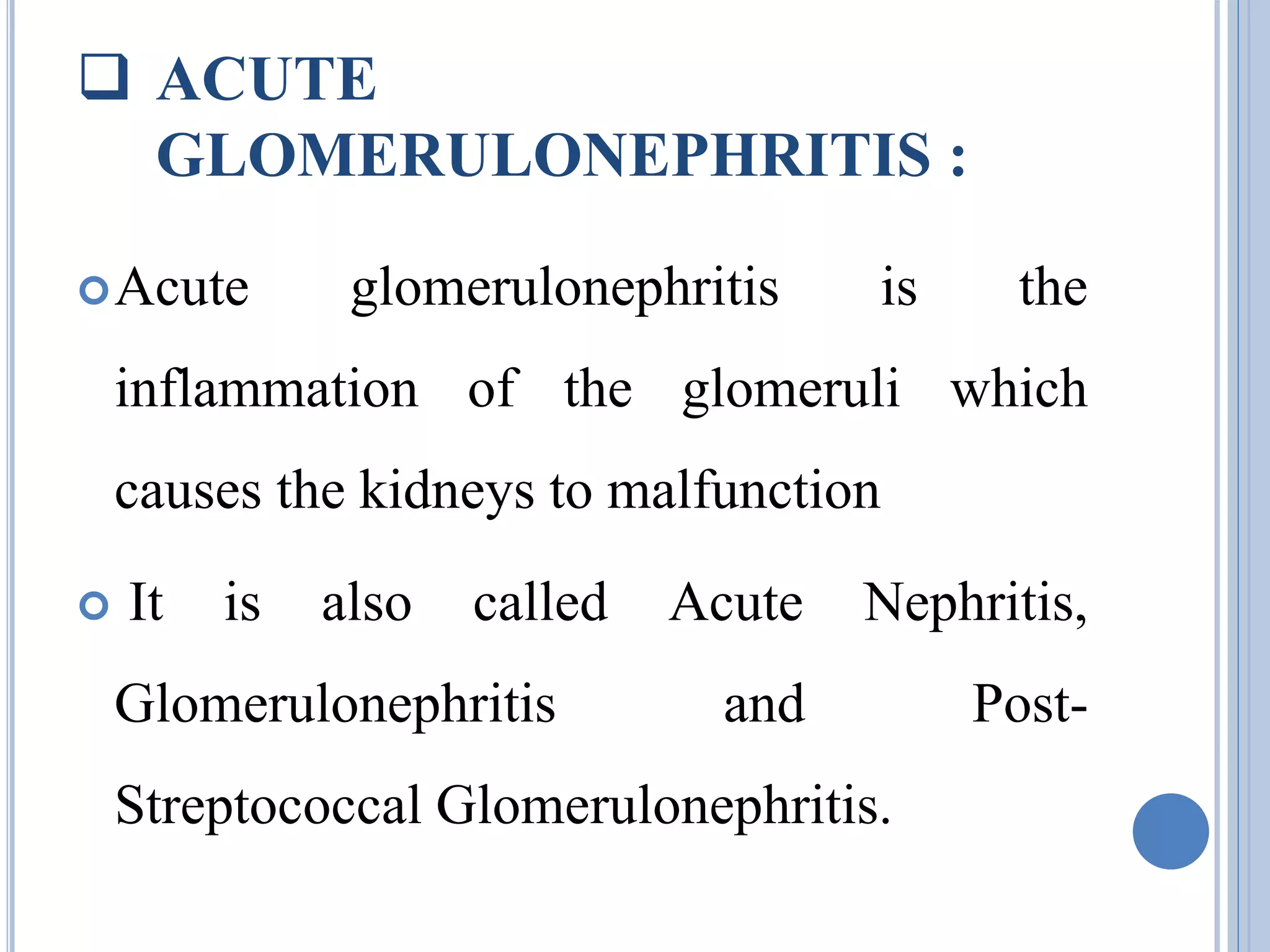 GLOMERULONEPHRITIS | PPTX
