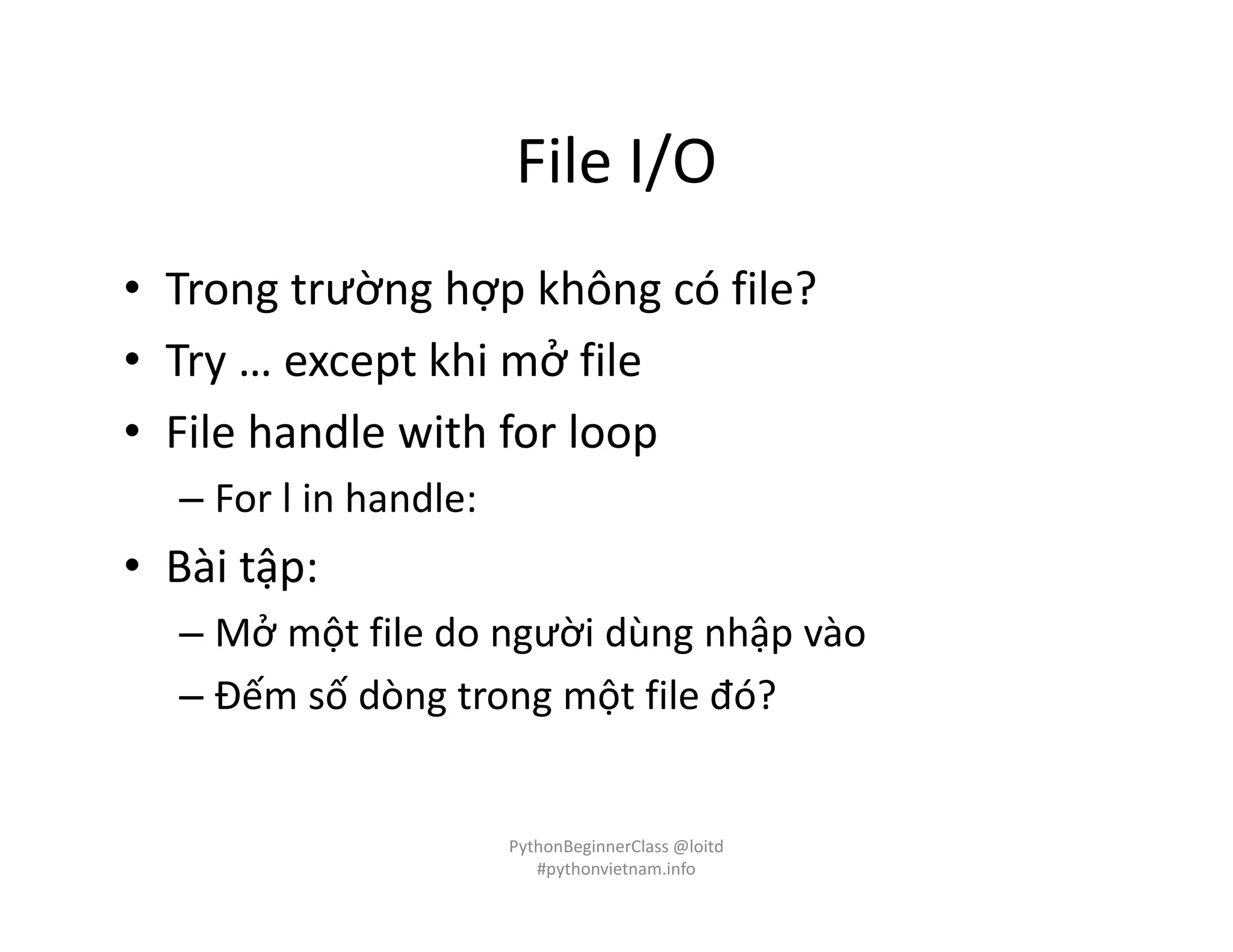 Python Beginner Class day-09-fileio | PDF