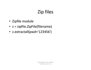 Python Beginner Class day-09-fileio | PDF