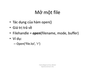 Python Beginner Class day-09-fileio | PDF