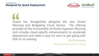 Oracle Planning and Budgeting Cloud Service | PPTX