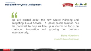 Oracle Planning and Budgeting Cloud Service | PPTX