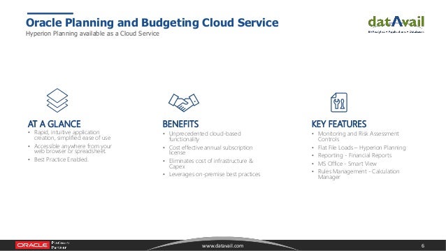 Oracle Planning and Budgeting Cloud Service Oracle Planning and Budgeting Cloud Service