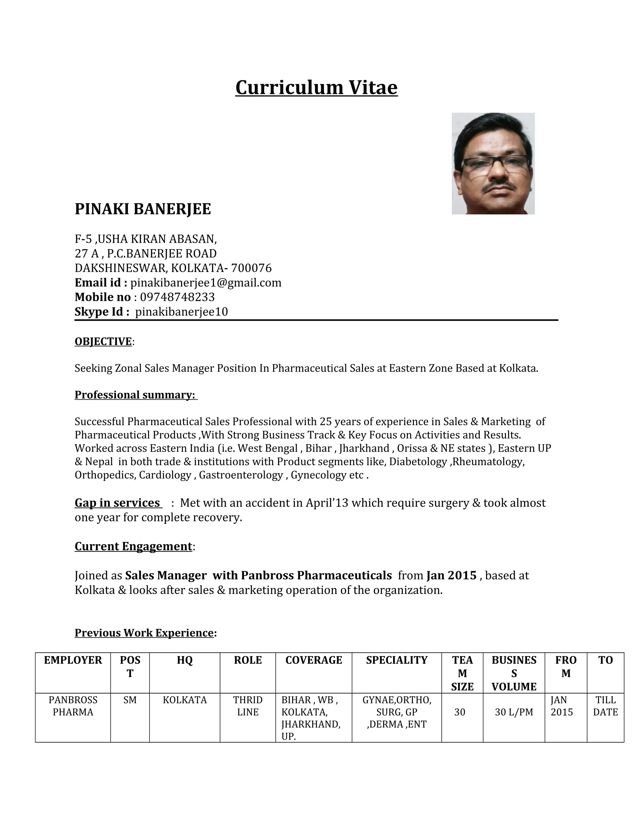 Pb cv for zsm east | DOC
