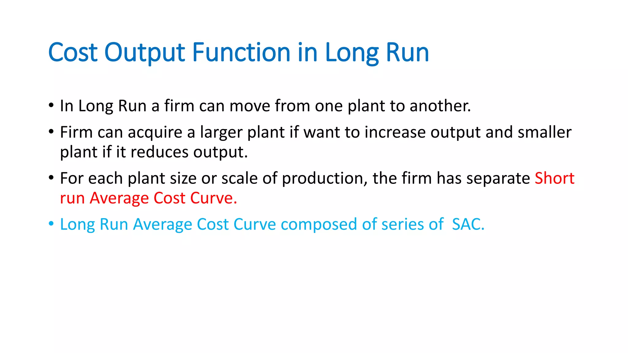 Long Run Cost Function | PPTX
