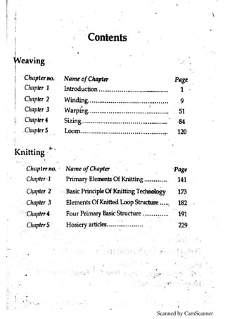 Fabric Manufacturing I Short notes | PDF