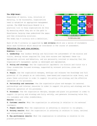 Business Excellence Model | PDF