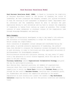 Business Excellence Model | PDF