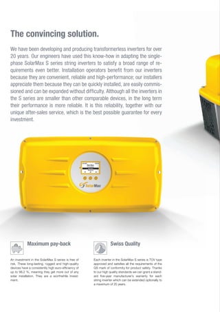 SolarMax S Series Inverters | PDF