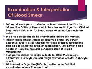Peripheral Blood Film Preparation, Examination And Interpretation | PPTX