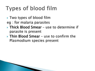 Preparation of peripheral blood flim | PPTX