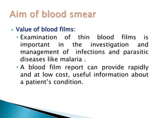 Preparation of peripheral blood flim | PPTX