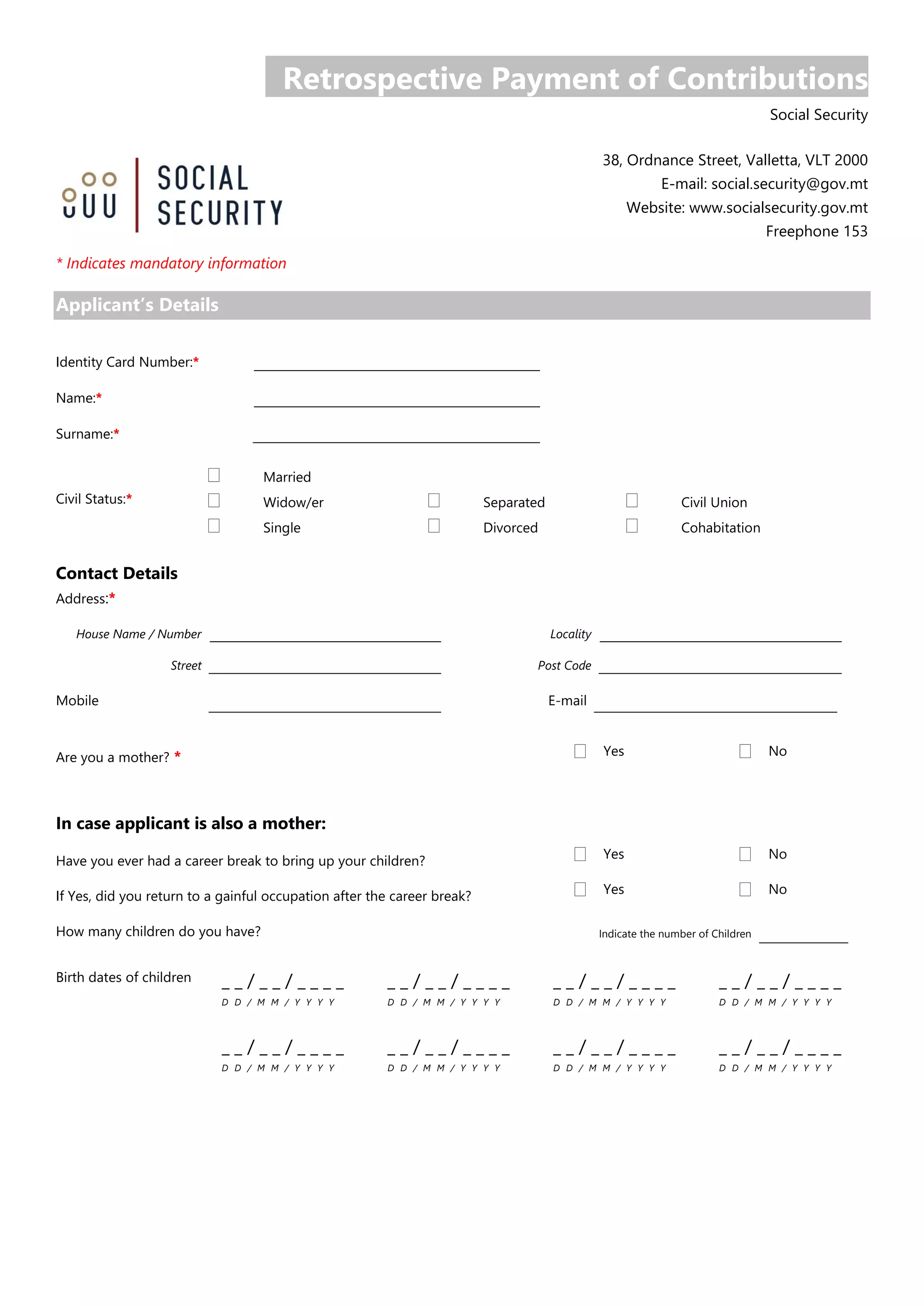 Pbf retrospective payment social security contributions | PDF
