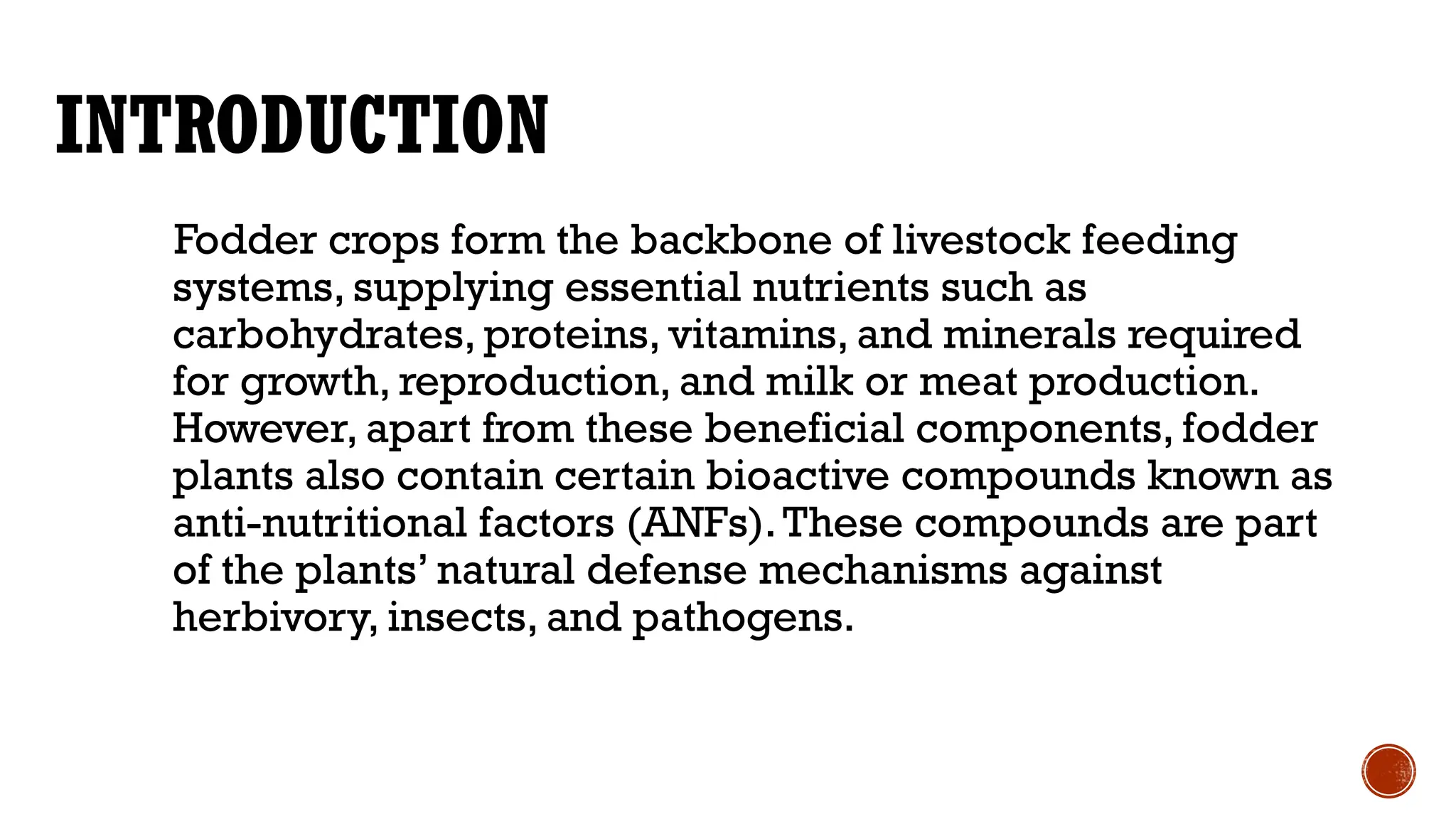 PBG presentation on anti nutritional factors in fodder | PPTX