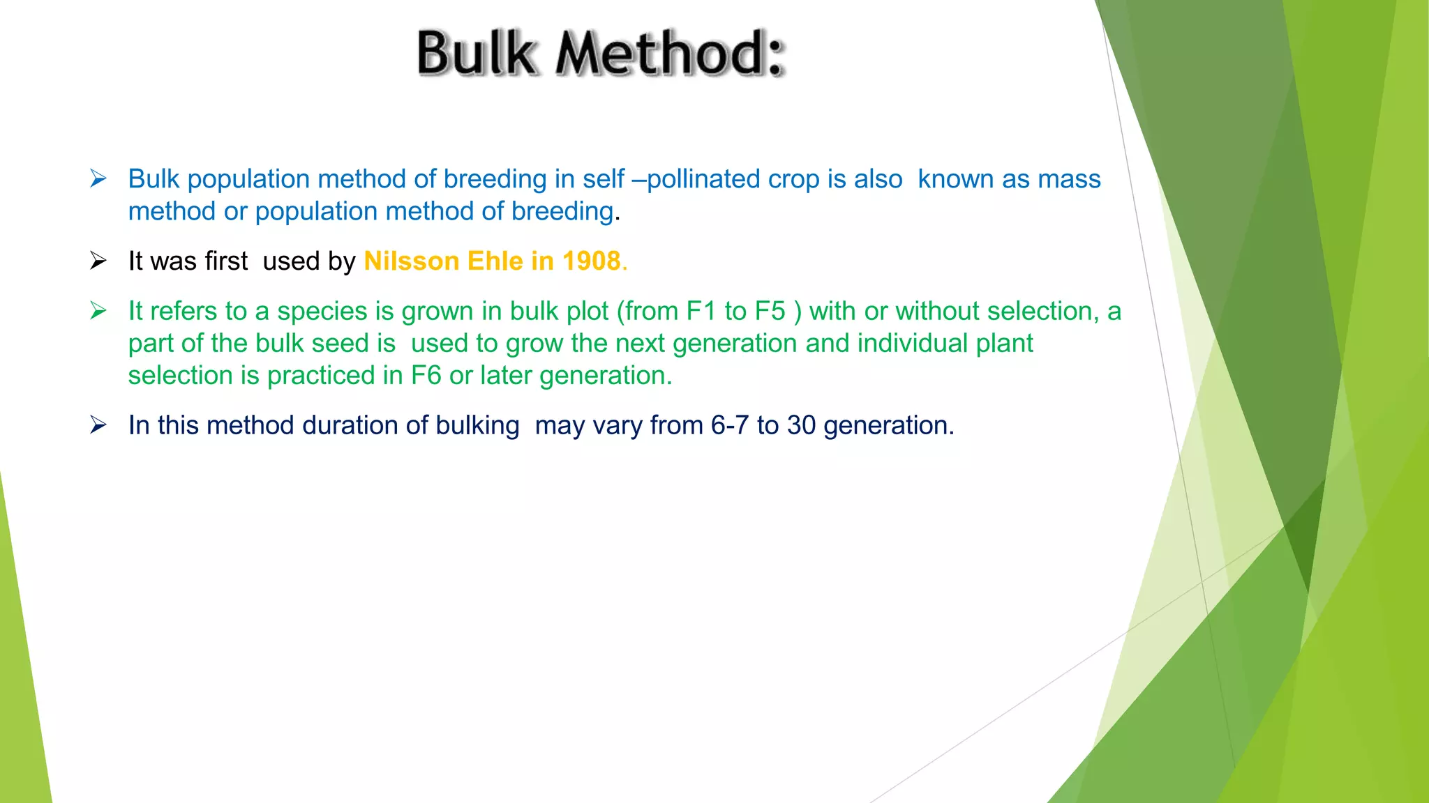 HANDLING OF SEGREGATING GENERATIONS | PPTX