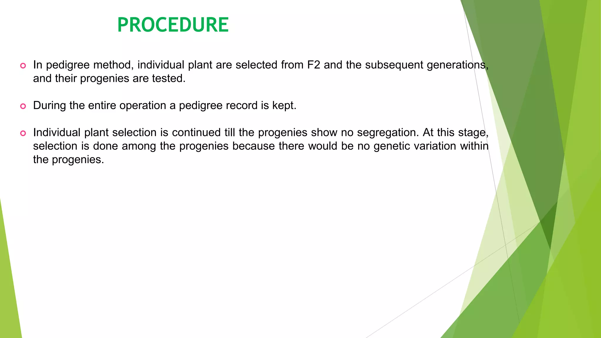 HANDLING OF SEGREGATING GENERATIONS | PPTX