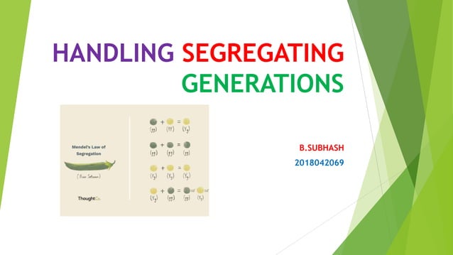 HANDLING OF SEGREGATING GENERATIONS | PPTX